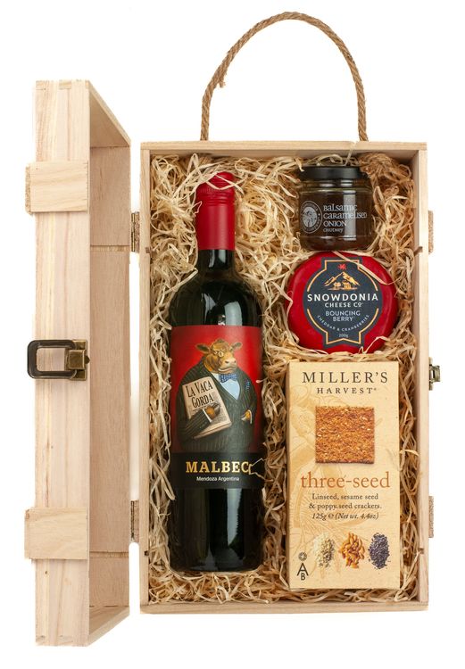 La Vaca Gorda Malbec Red Wine & Cheese Gift Box from £46.75