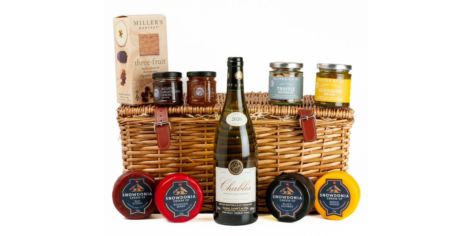 Daniel Dampt Chablis Burgundy Wine, Cheese & Nibbles Luxury Hamper from ...