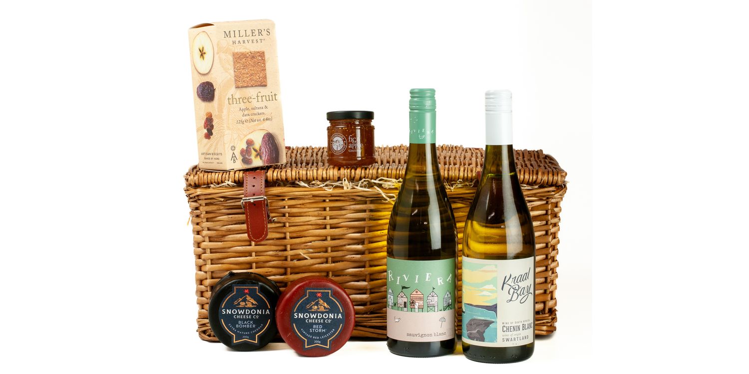 White Wine Lover, Cheese & Nibbles Hamper from £59.20