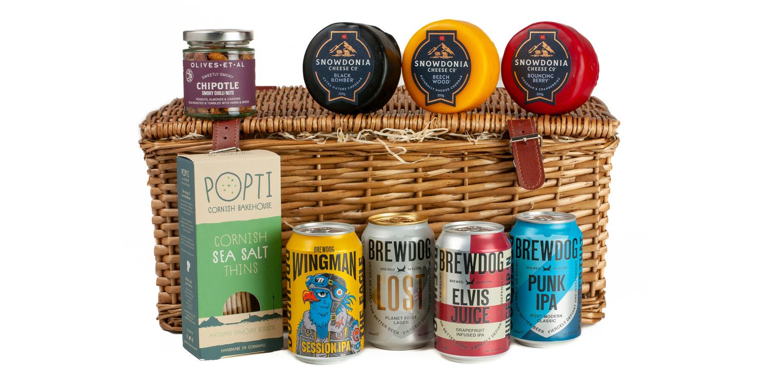 Brewdog Beer, Artisan Cheese & Nibbles Hamper from £50.16